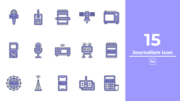 Journalism Icon After Effect, After Effects Project Files | VideoHive