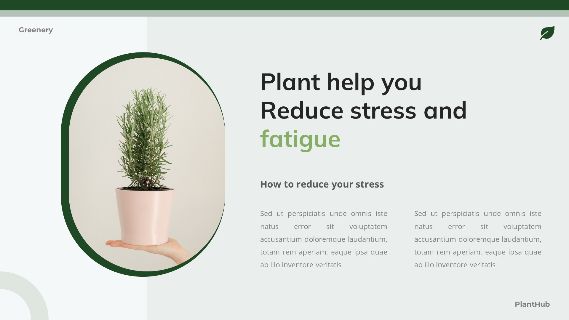 Greenery - plants and vegetation Keynote template, Presentation Templates