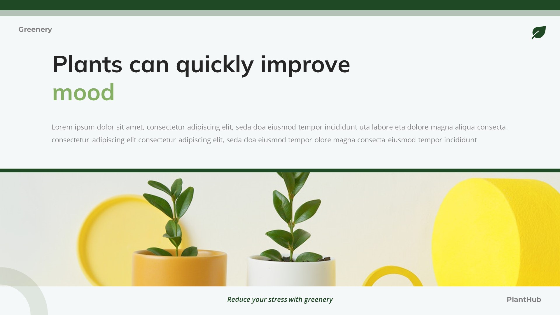 Greenery - plants and vegetation Keynote template, Presentation Templates