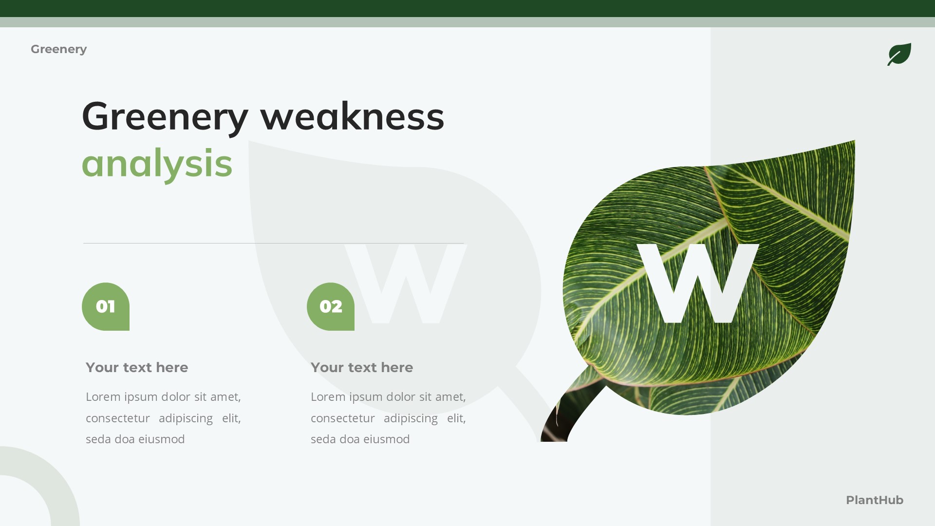 Greenery - plants and vegetation Keynote template, Presentation Templates