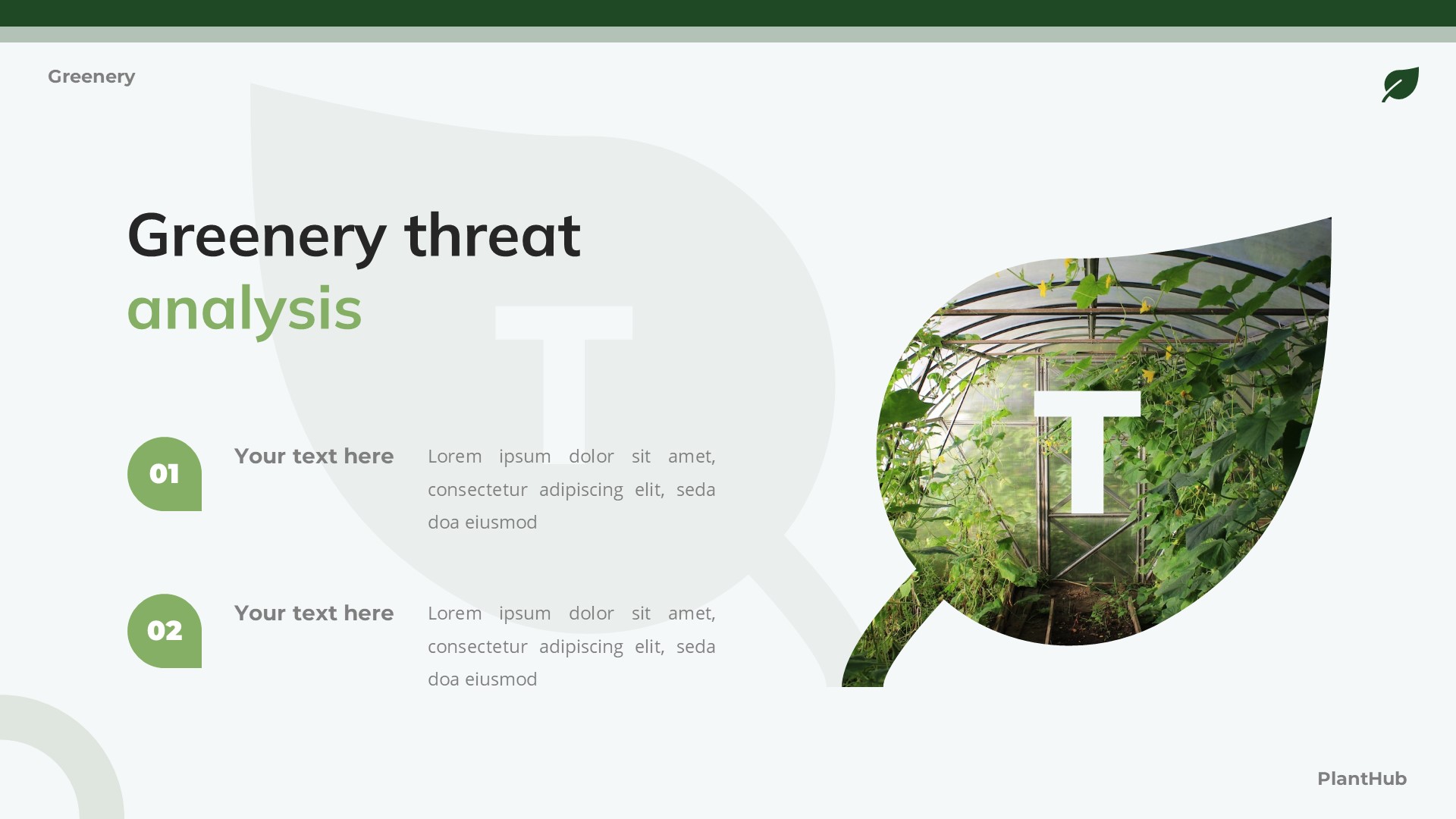 Greenery - plants and vegetation Keynote template, Presentation Templates