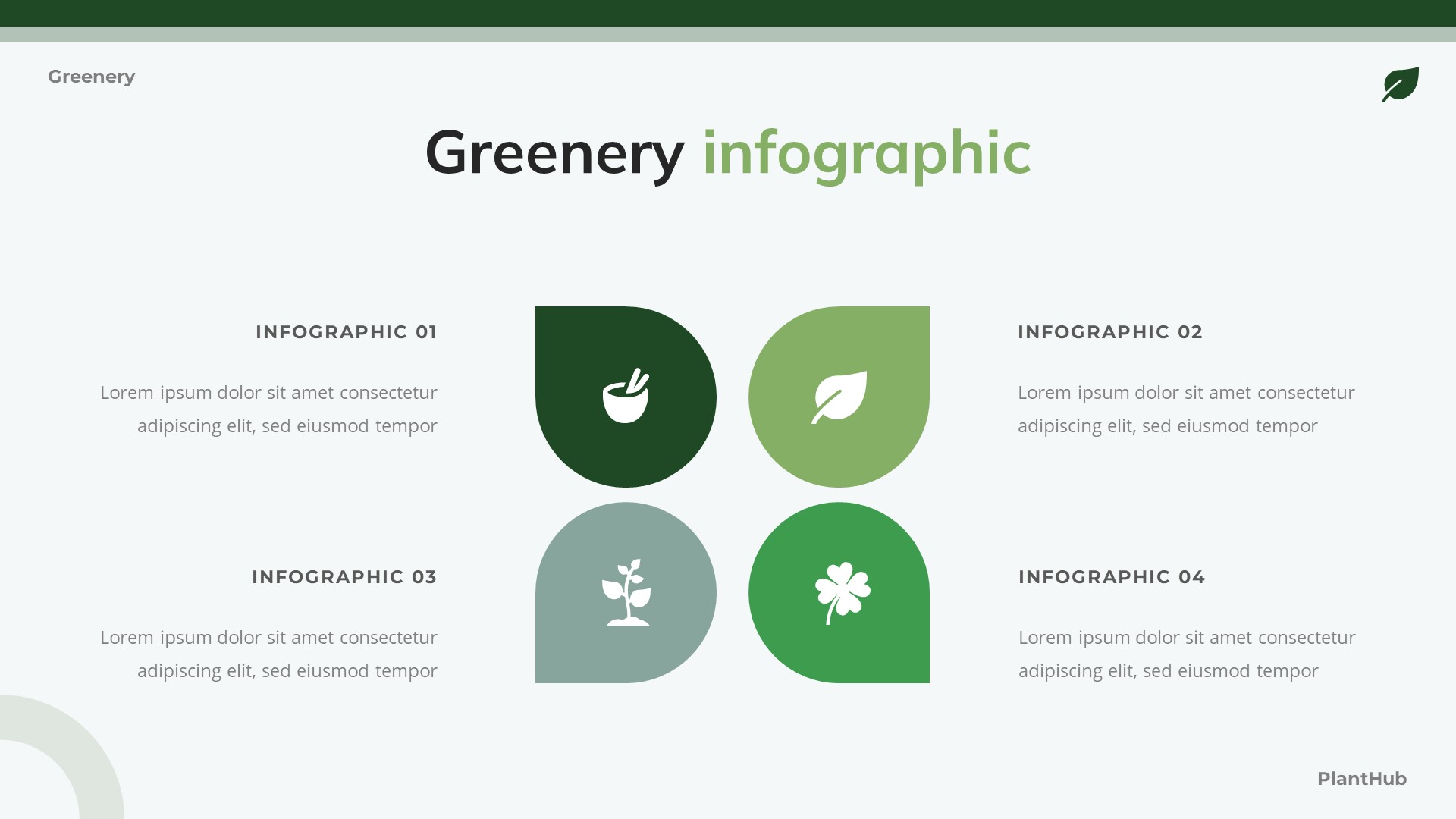 Greenery - plants and vegetation Keynote template, Presentation Templates