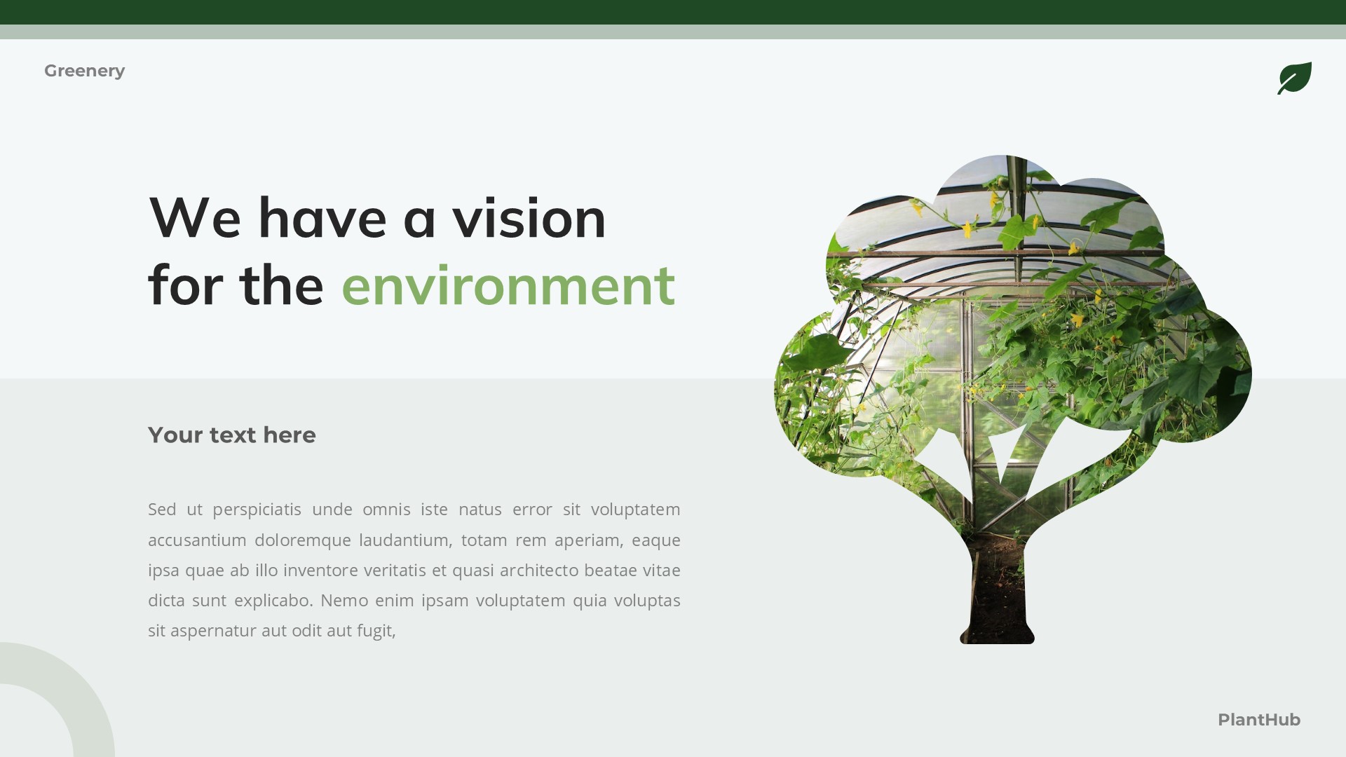 Greenery - plants and vegetation Keynote template, Presentation Templates
