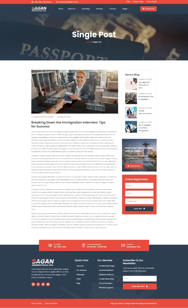 Bagan - Immigration & Visa Consulting Elementor Template Kit by Rometheme