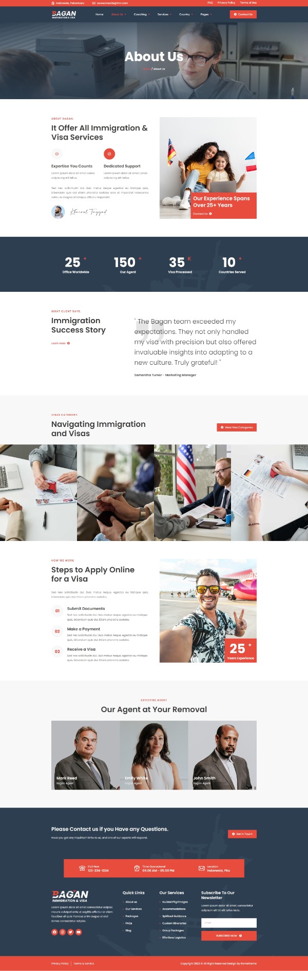 Bagan - Immigration & Visa Consulting Elementor Template Kit by Rometheme