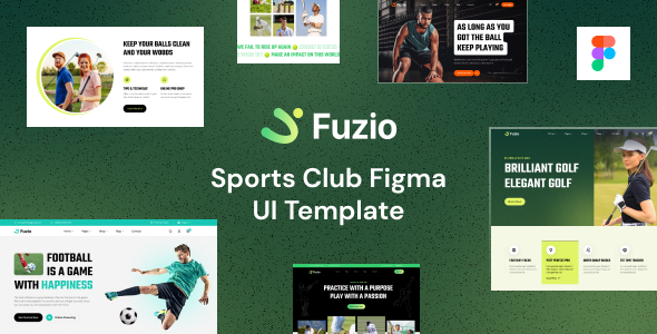 Fuzio | Sports Club Figma UI Template by theme-village | ThemeForest