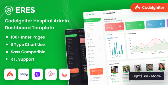 ERES - CodeIgniter Hospital Admin Dashboard Bootstrap Template by ...