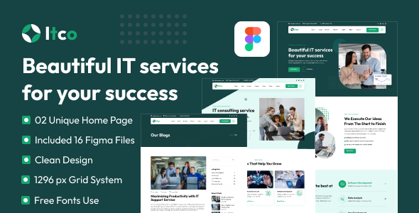 Itco - IT Solutions & Services Figma Template by MirrorTheme | ThemeForest