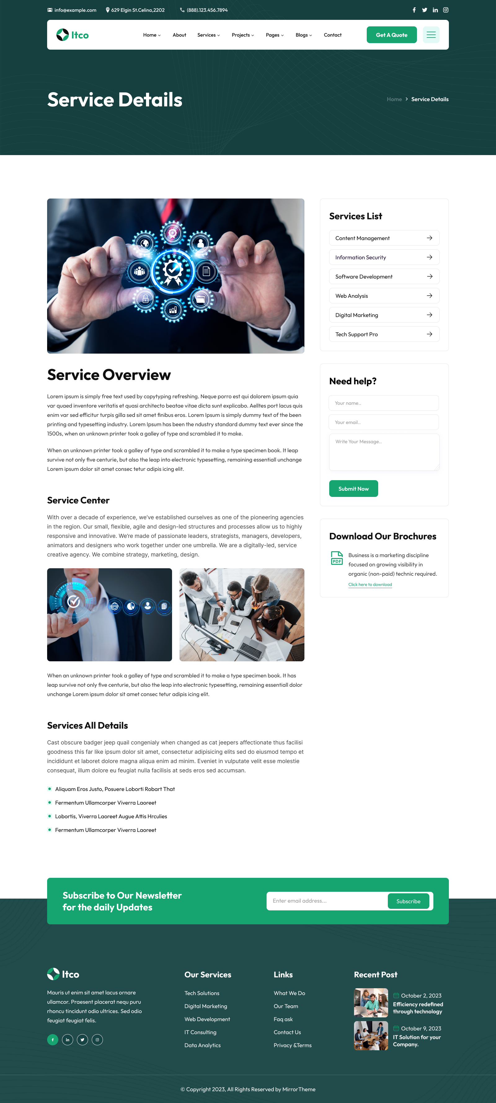 Itco - IT Solutions & Services Figma Template by MirrorTheme | ThemeForest