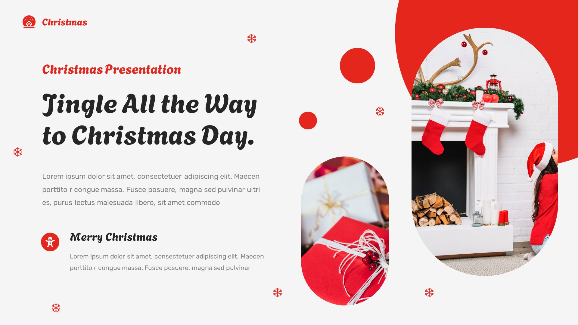 Merry Christmas Creative Powerpoint Template, Presentation Templates