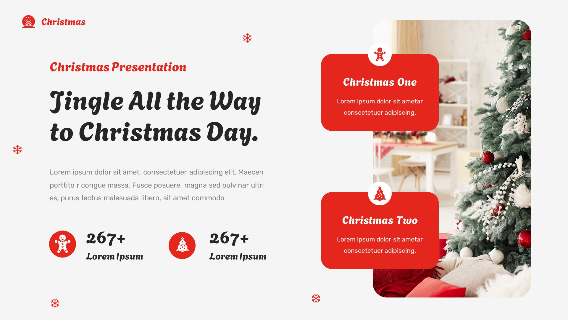 Merry Christmas Creative Powerpoint Template, Presentation Templates