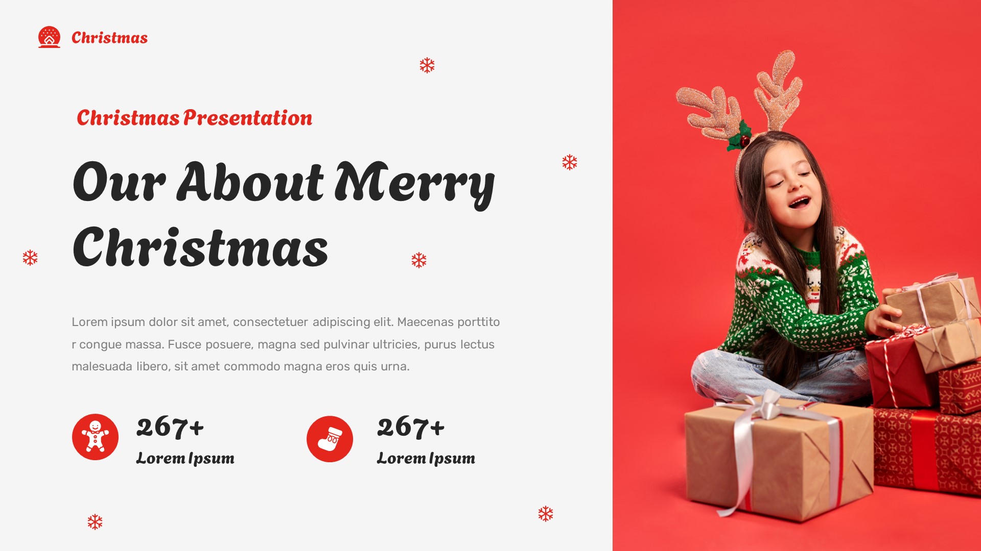 Merry Christmas Creative Powerpoint Template, Presentation Templates