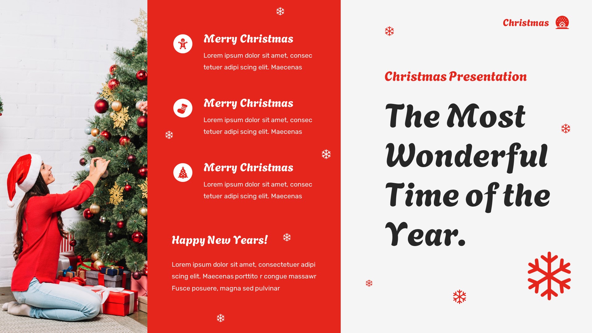 Merry Christmas Creative Powerpoint Template, Presentation Templates