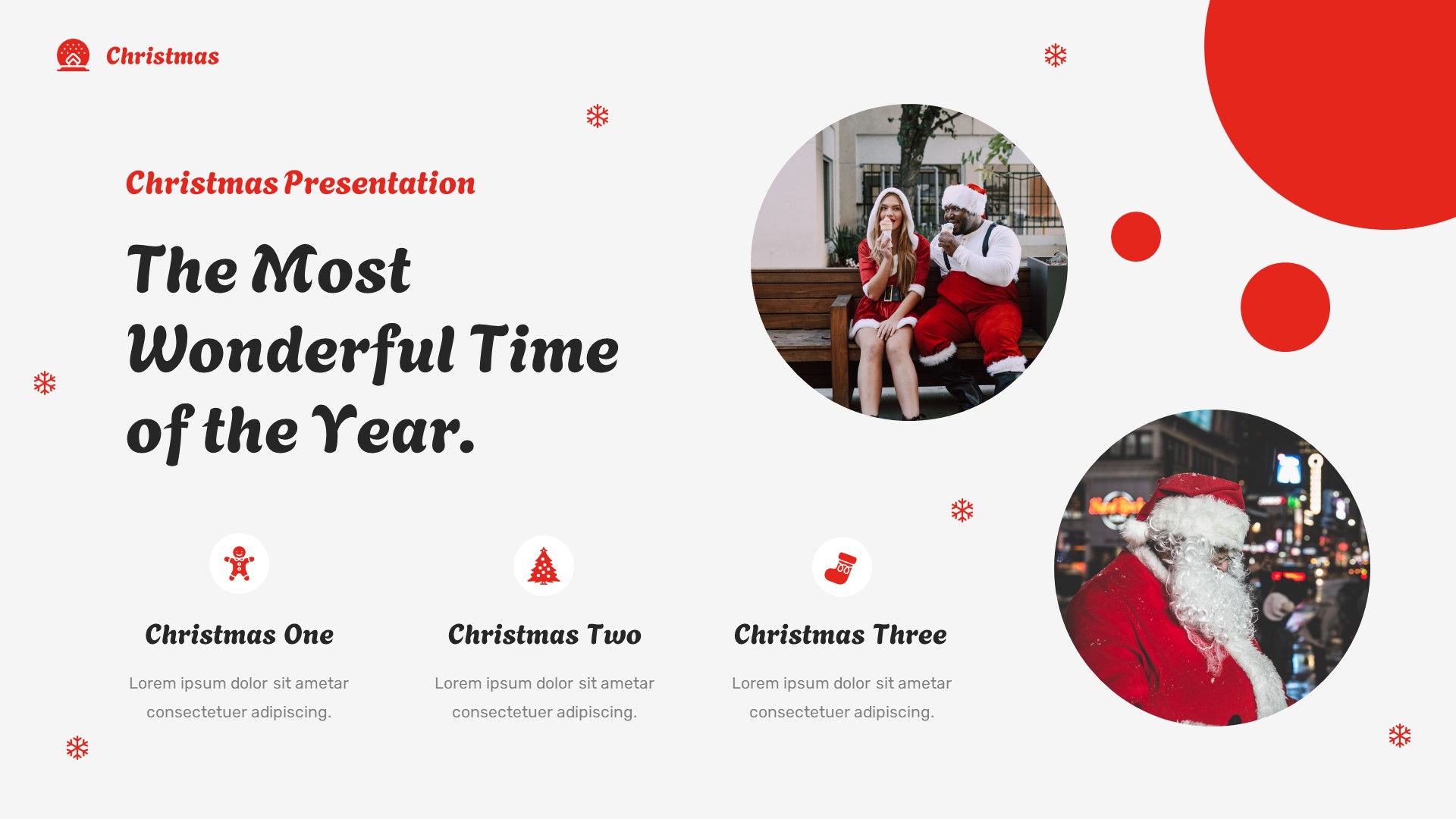 Merry Christmas Creative Google Slides Template, Presentation Templates