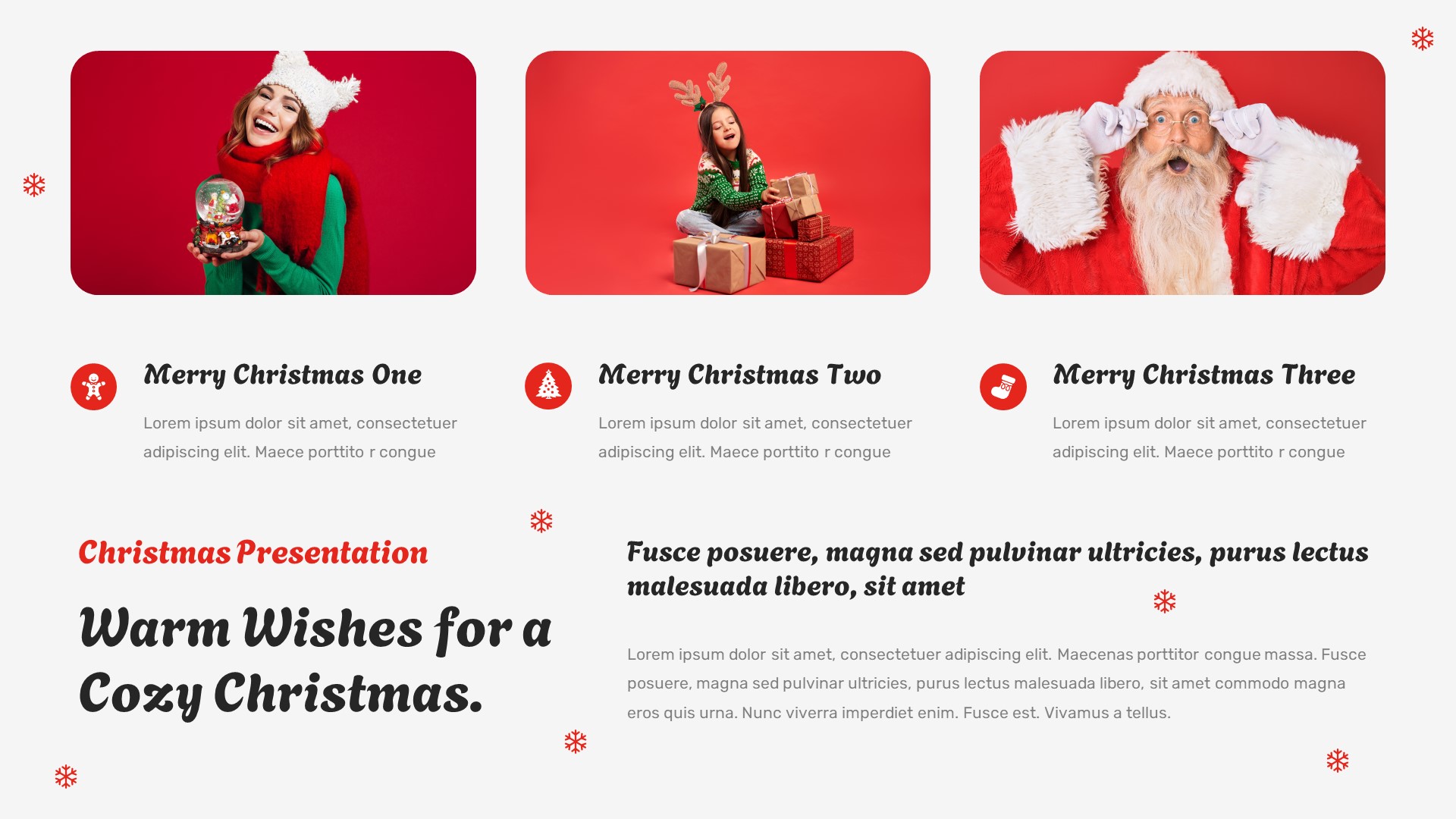 Merry Christmas Creative Google Slides Template, Presentation Templates