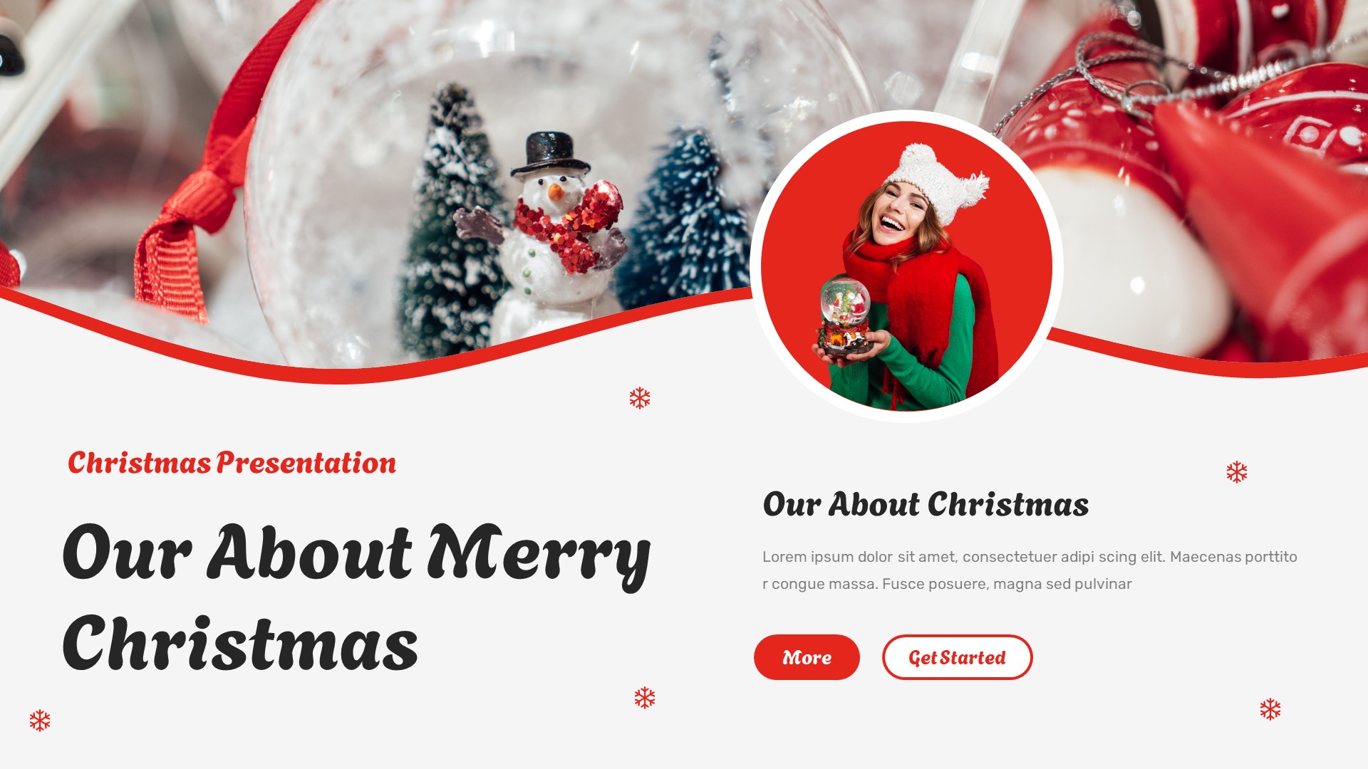 Merry Christmas Creative Google Slides Template, Presentation Templates