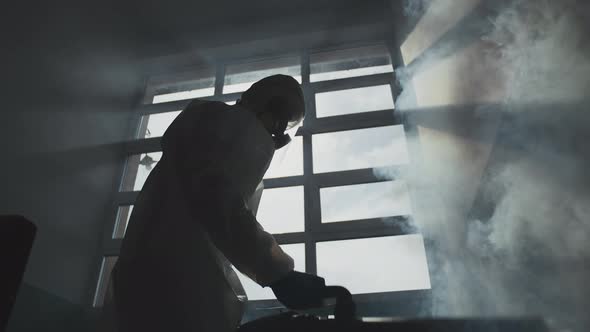 Sanitizing building interior, Stock Footage | VideoHive