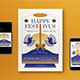 Ivory Art Deco Happy Festivus Flyer Set, Print Templates | GraphicRiver