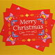 Red Art Deco Christmas Greeting Card Postcard by pubric | GraphicRiver