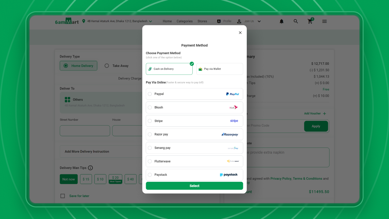6amMart - Multivendor Food, Grocery, eCommerce, Parcel, Pharmacy delivery app with Admin ...