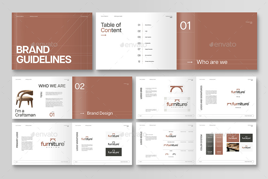 Brand Guidelines Template, Print Templates | GraphicRiver