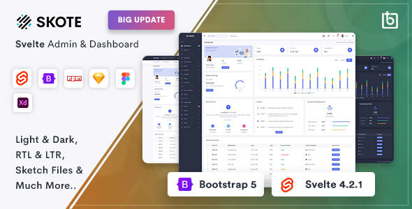 Skote - Svelte Admin & Dashboard Template by Themesbrand | ThemeForest