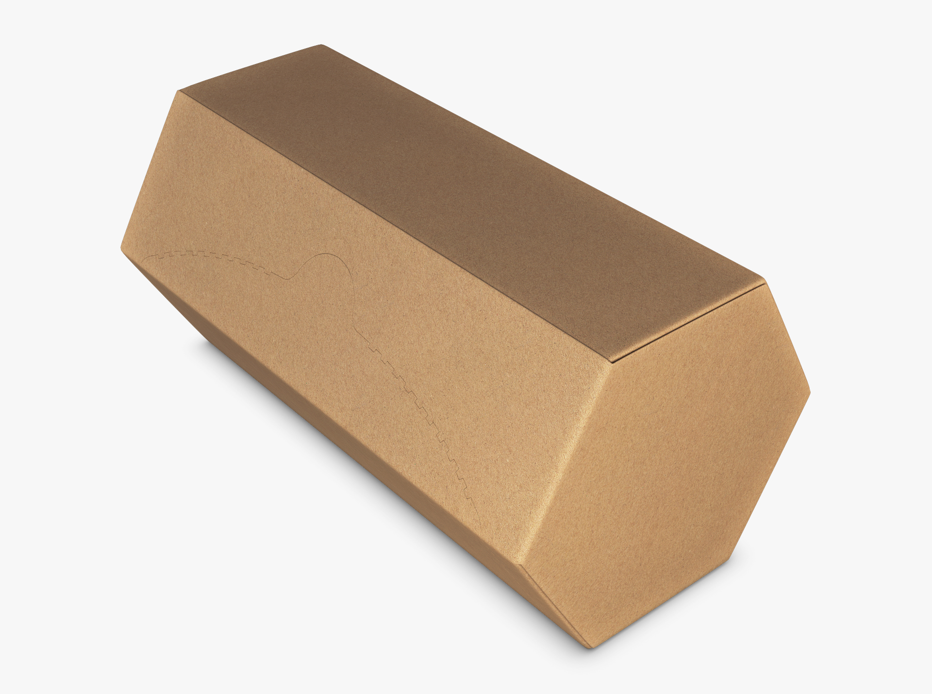 Package Cardboard Hexagon Box M 1 by Zurel | 3DOcean