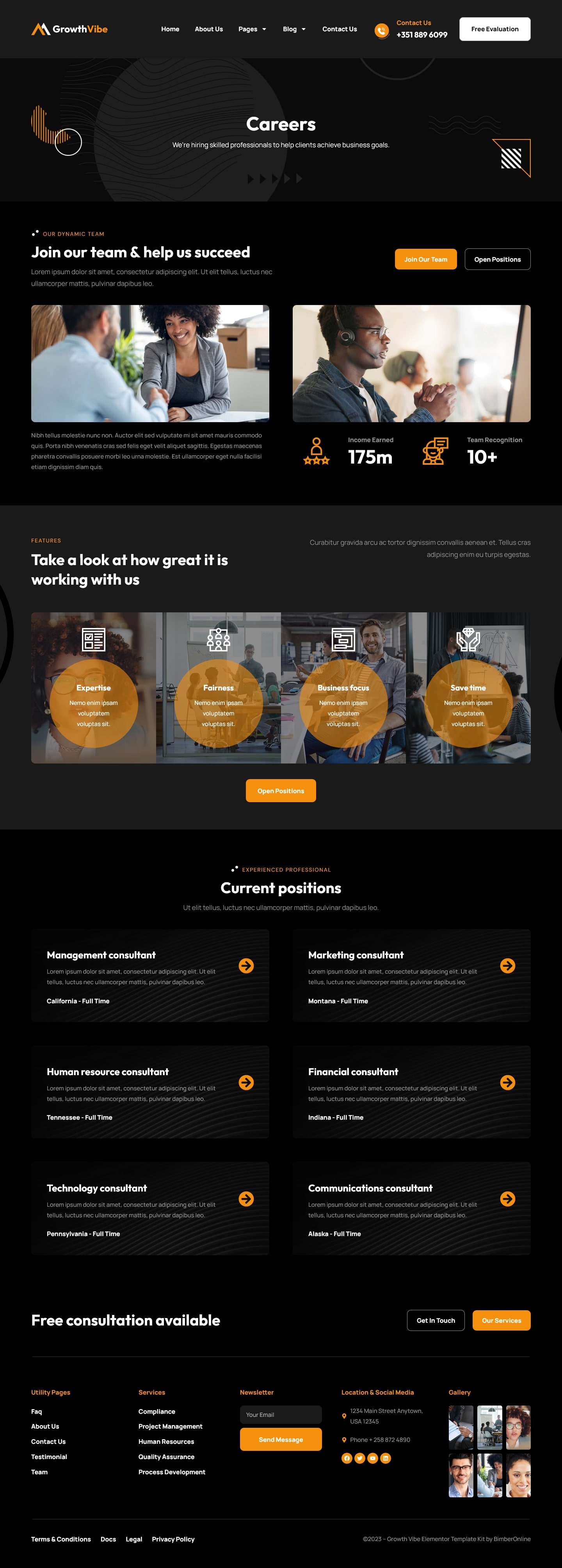 Growth Vibe - Business Consulting Elementor Template Kit by BimberOnline