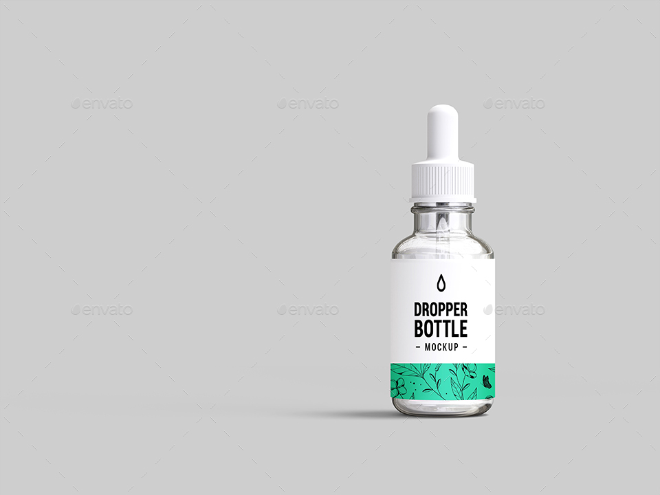 DROPPER BOTTLE AND PACKAGING BOX MOCK-UP V.1, Graphics | GraphicRiver