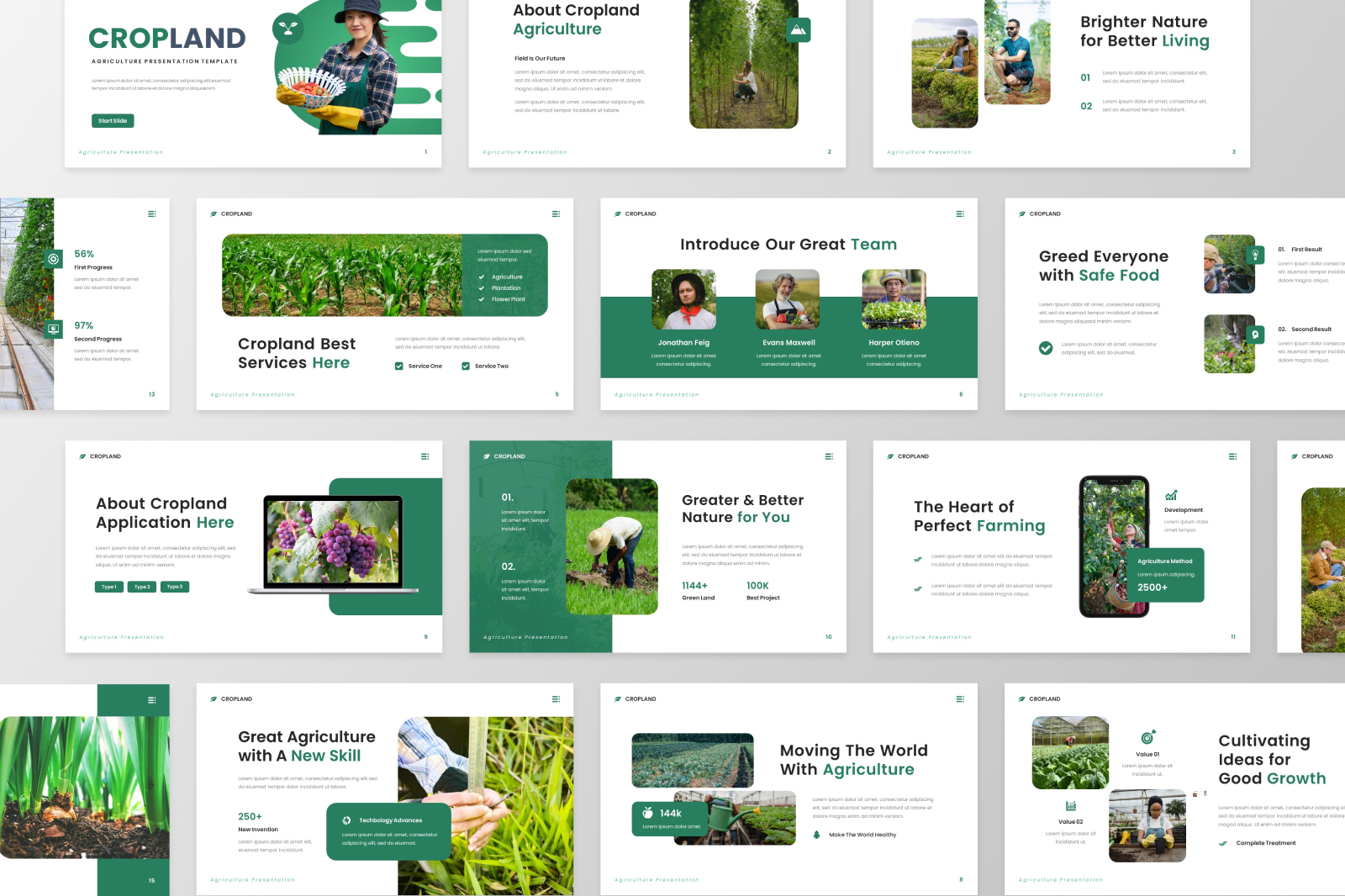 Cropland - Agriculture Google Slide Template, Presentation Templates