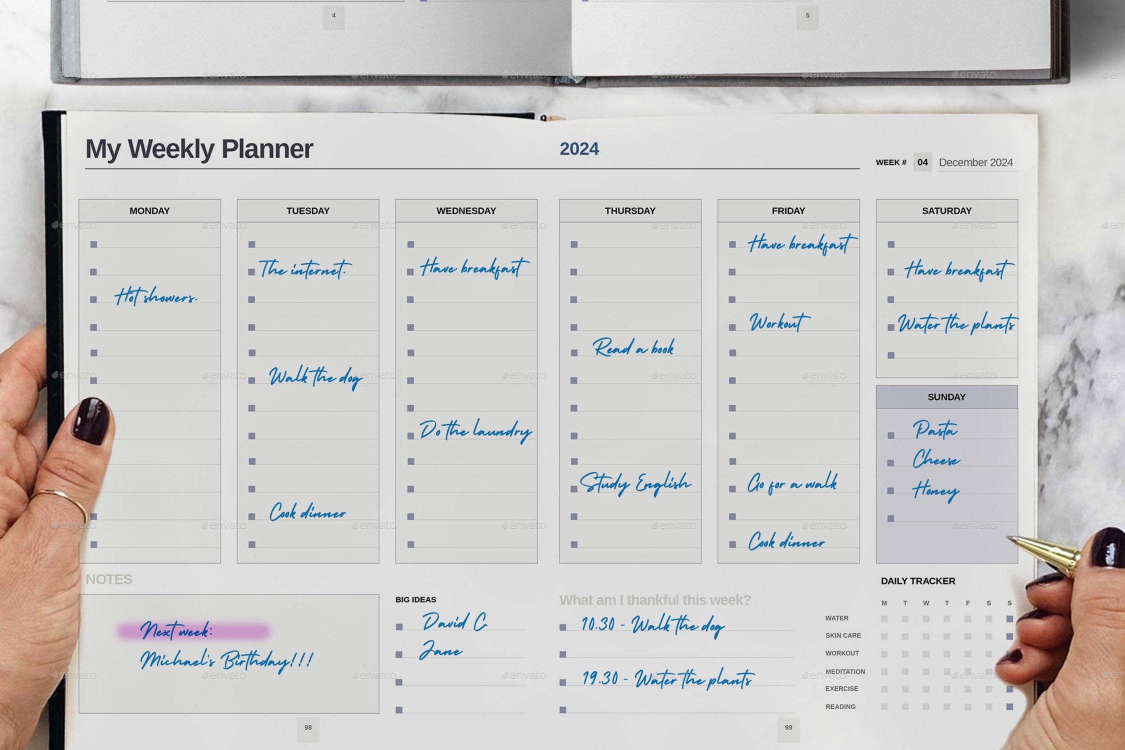 Weekly Planner 2024 Template, Print Templates | GraphicRiver