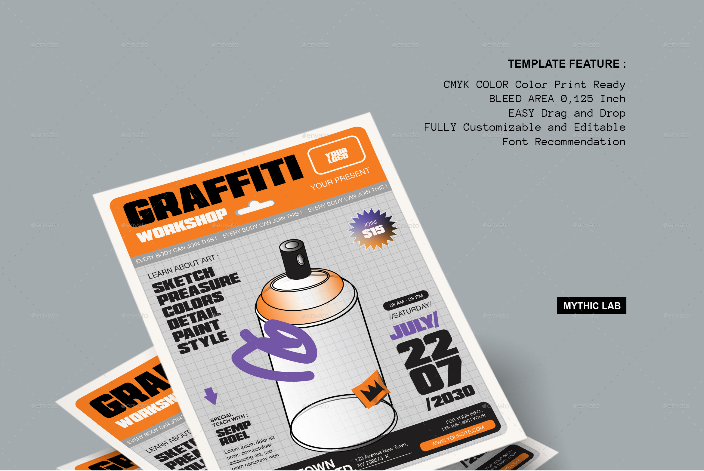 Graffiti Workshop Flyer, Print Templates | GraphicRiver