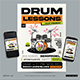 Drums Lesson Flyer, Print Templates | GraphicRiver