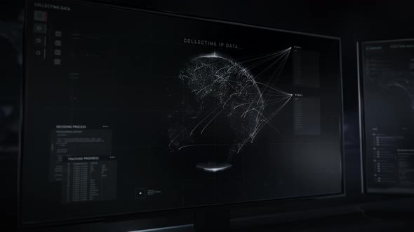 Script scanner is examining the binary code to find the target in north ...