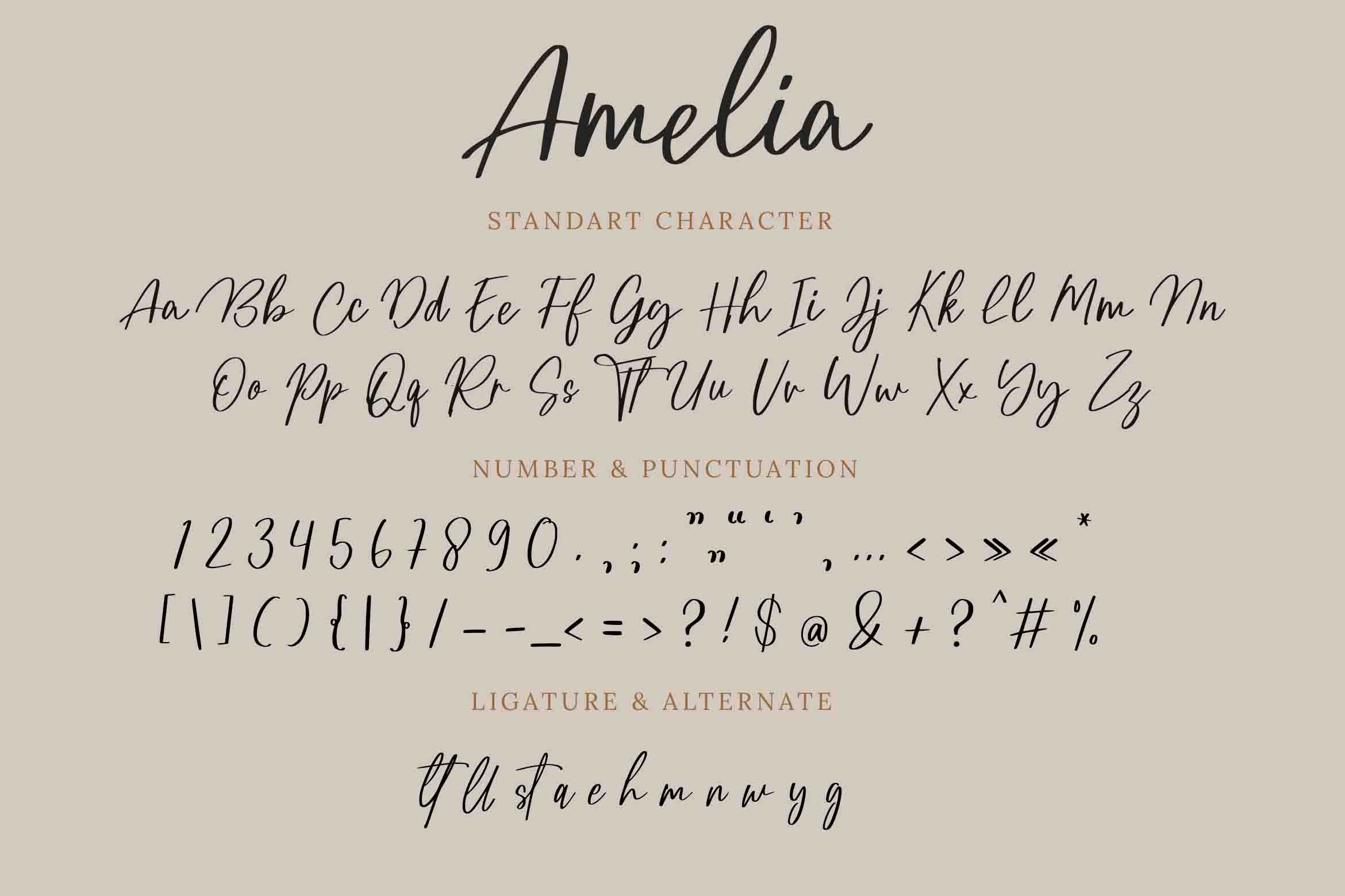 Amelia, Fonts | GraphicRiver