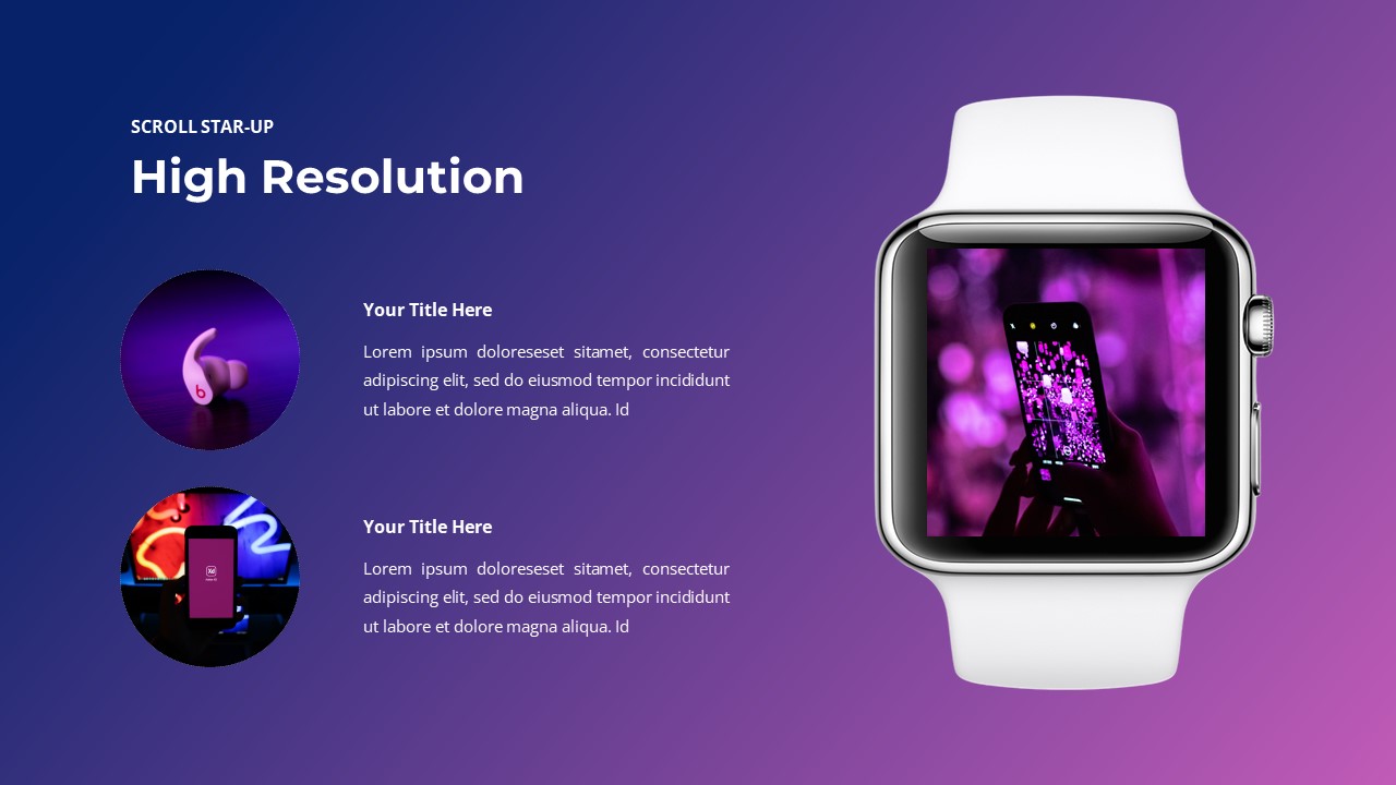 Scroll - Creative Proposal Mobile App Google Slides Template ...