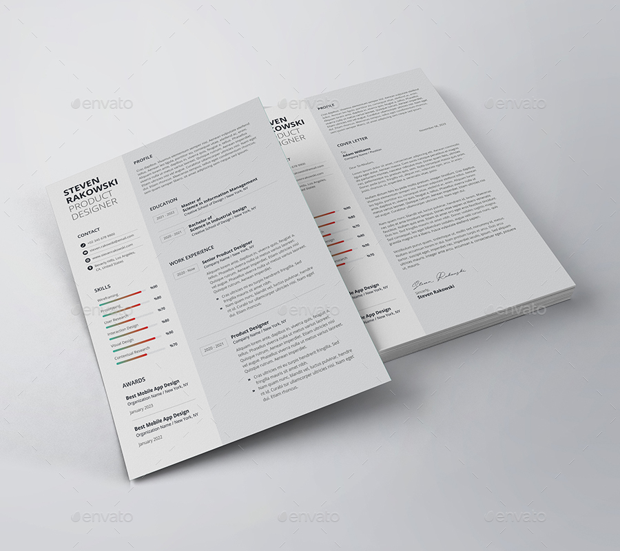 Clean Resume/CV, Print Templates | GraphicRiver