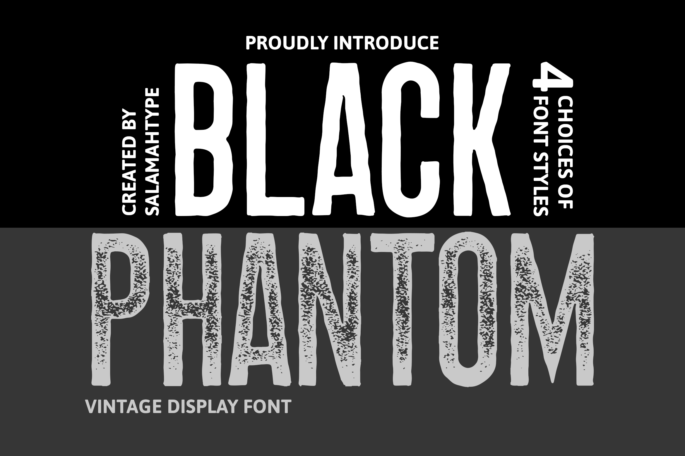 Black Phantom - Textured Logo Font, Fonts | GraphicRiver