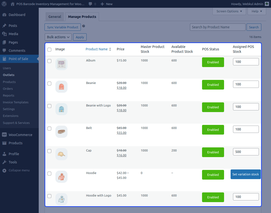 Point of Sale Barcode Inventory Plugin for WooCommerce by Webkul ...