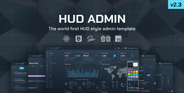 HUD - React 18 Bootstrap Admin Template by SeanTheme | ThemeForest