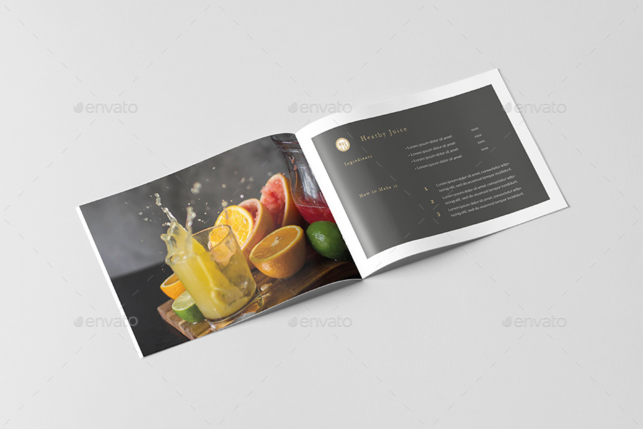 A5 Lanscape Food Recipes, Print Templates | GraphicRiver