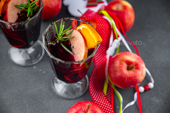 christmas apple mulled wine apple cider aperitif christmas hot drink ...