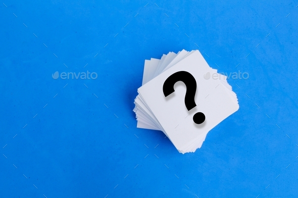 white paper with a question mark or question mark. Stock Photo by fauziEv8