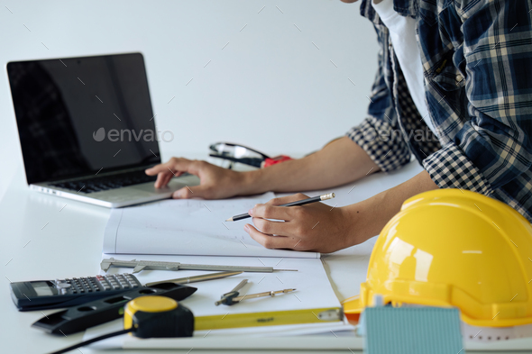 Architect engineer contractor design working drawing sketch plan ...