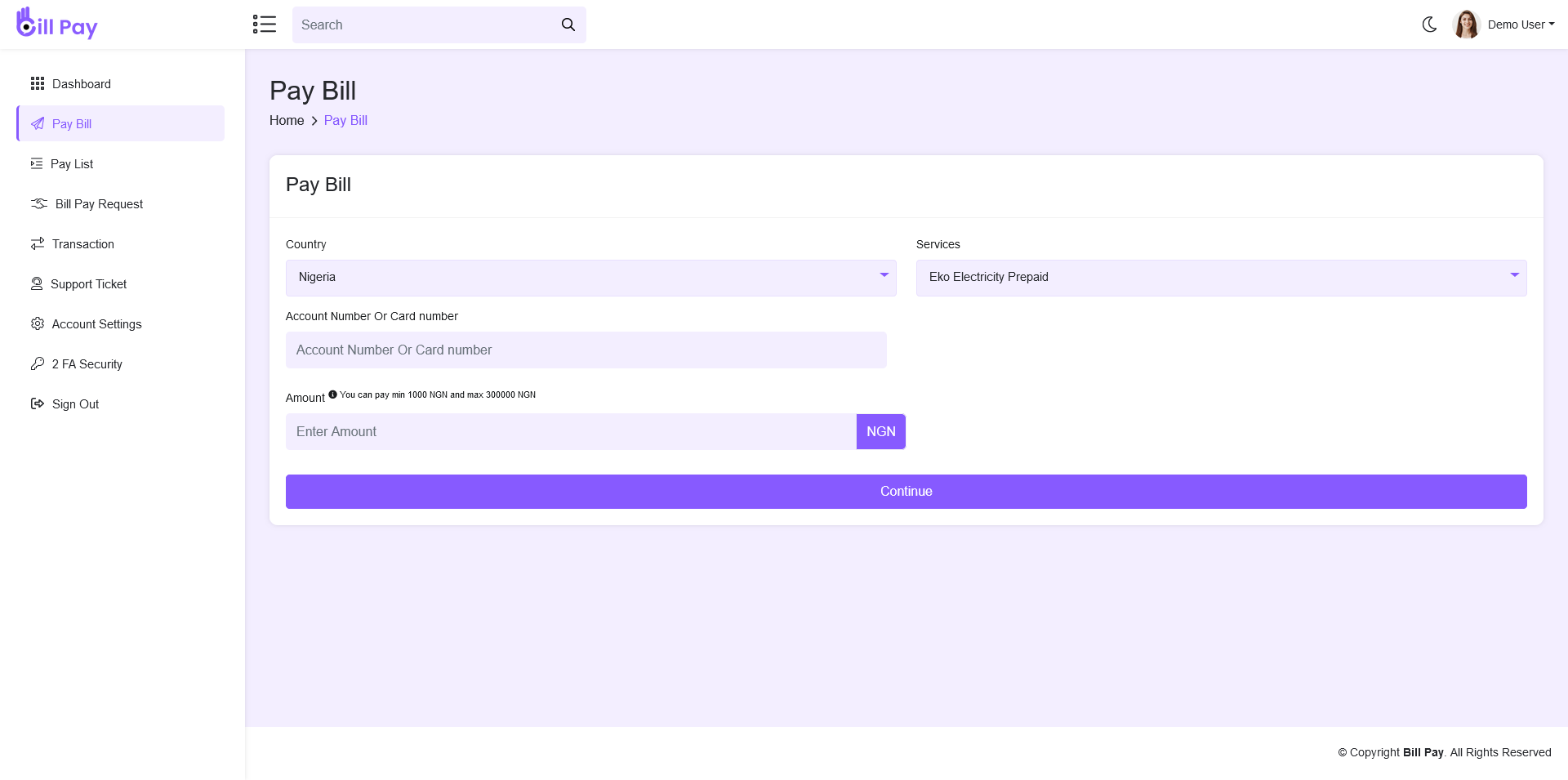Bill Pay - Topup, Recharge and Utility Bill Payment Solution by bug-finder