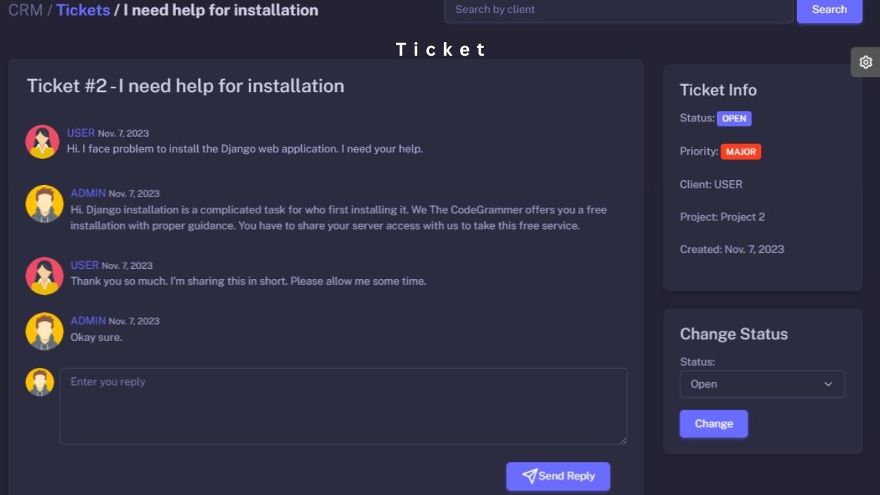 TCG CRM - Django CRM With Agency Website by thecodegrammer | CodeCanyon