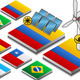 Isometric Representation of Solar and Wind Energy, Vectors | GraphicRiver
