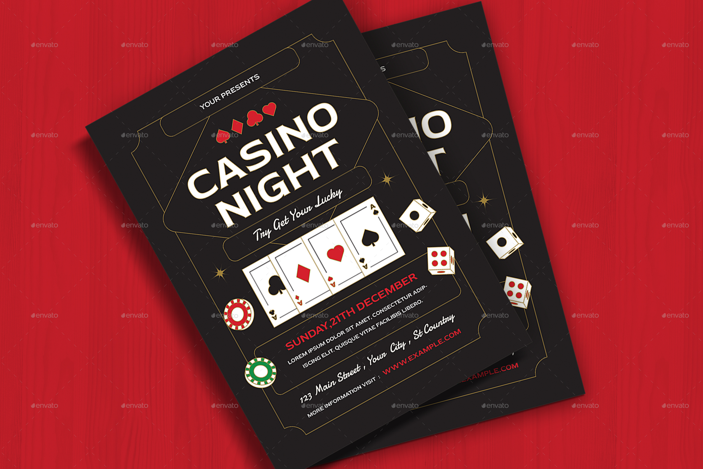 Casino Night Flyer, Print Templates | GraphicRiver