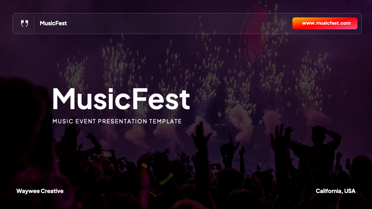 MusicFest - Music Event PowerPoint Template, Presentation Templates