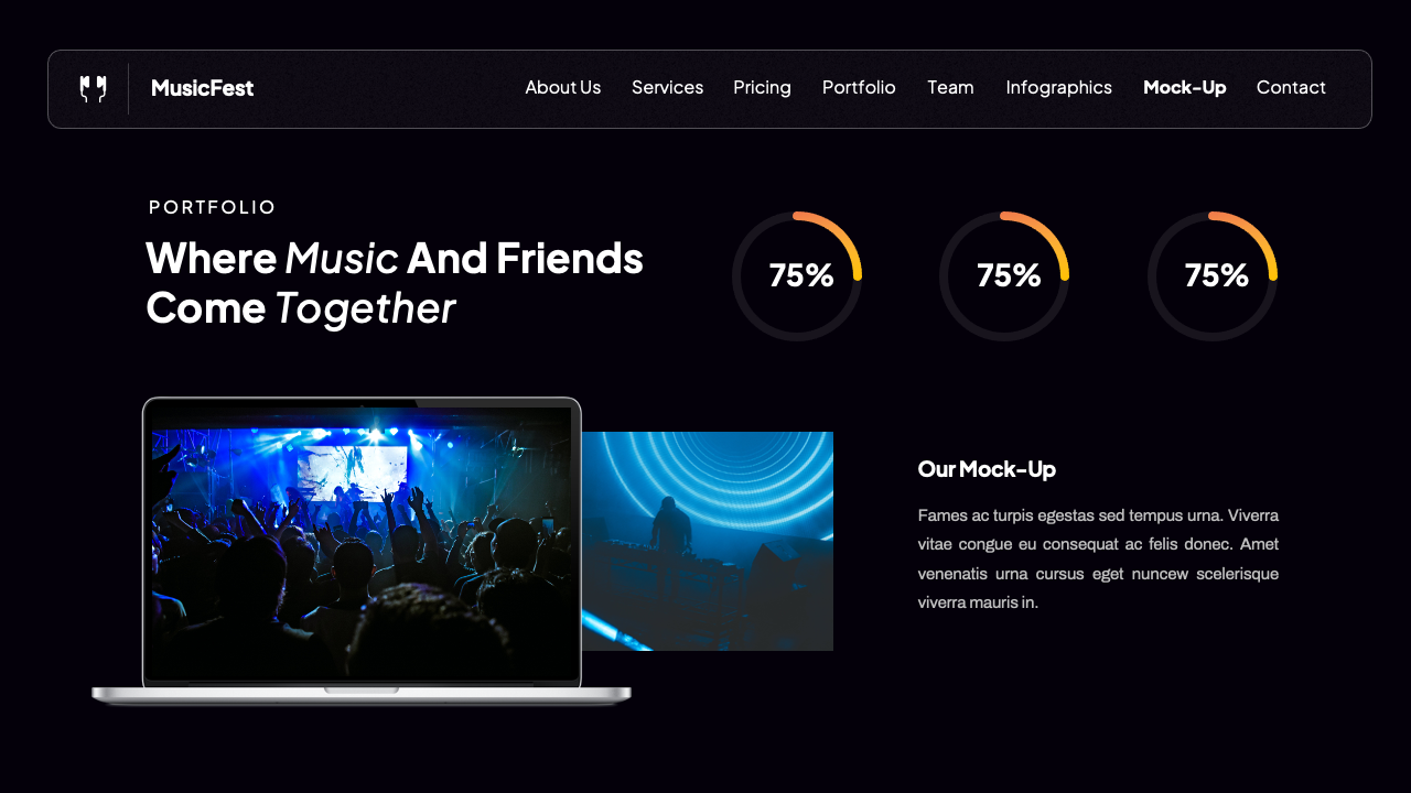 MusicFest - Music Event PowerPoint Template, Presentation Templates